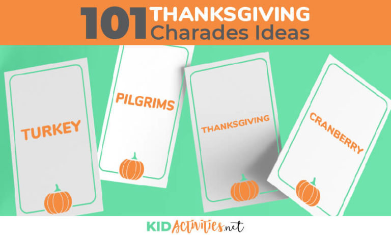 101 Thanksgiving Charades Ideas for Kids