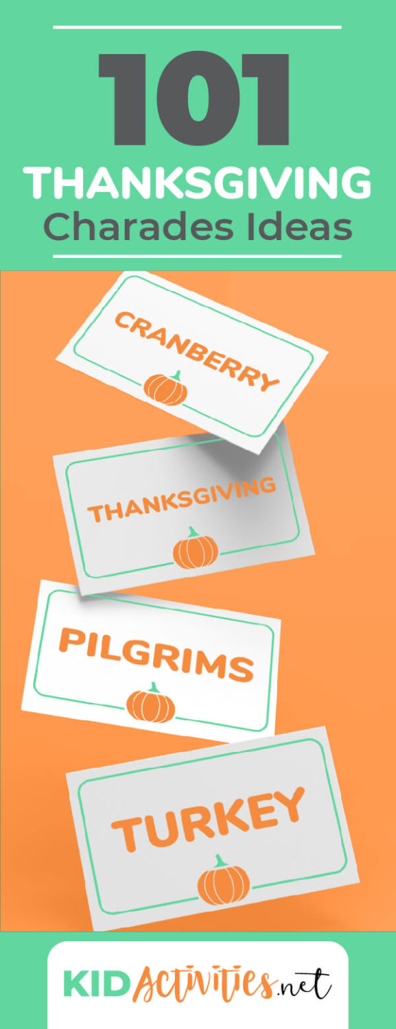 101 Thanksgiving Charades Ideas for Kids