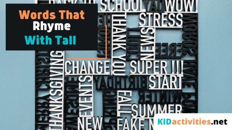 100 Words That Rhyme With Tall | Kid Activities